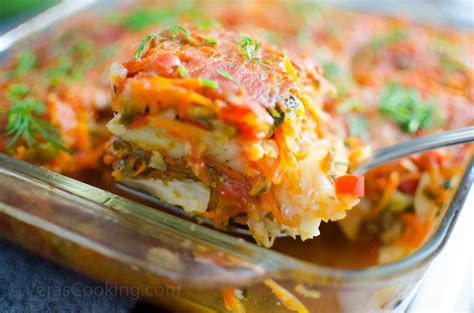 BAKED COD AND VEGETABLES Vera S Cooking