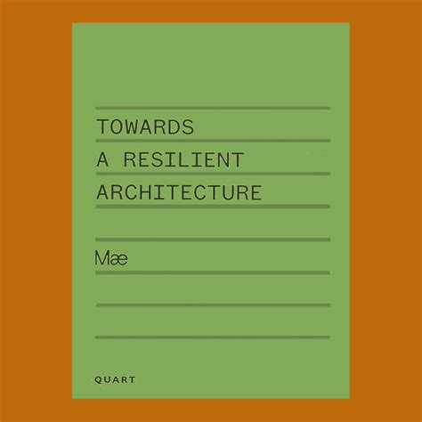 Mae Towards A Resilient Architecture Copyright Bookshop