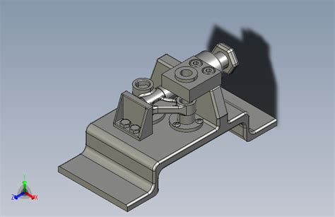气门摇臂轴支座的钻φ16通孔专用夹具设计及加工工艺装备proe三维及非标5张cad图 说明书 Step 模型图纸下载 懒石网