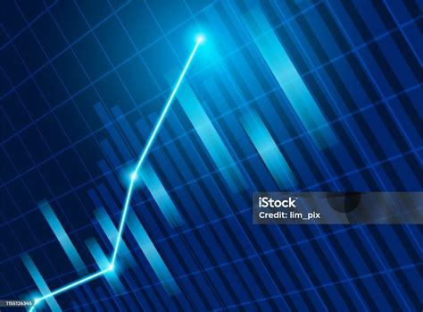 주식 시장 주식 시장 투자 거래의 캔 들 스틱 그래프 차트 주식 시장 데이터 강세 포인트 그래프의 동향 파란색 배경입니다 벡터 개념에 대한 스톡 벡터 아트 및 기타 이미지