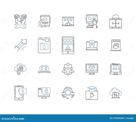 Virtual Assistants Line Vector Icons And Signs Assistants Ai Chatbot Automated Siri