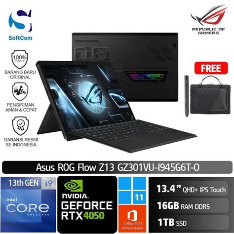 Promo Asus Rog Flow Z Gz Vu I G T Convertible Gaming Laptop Core I H Gb Tb