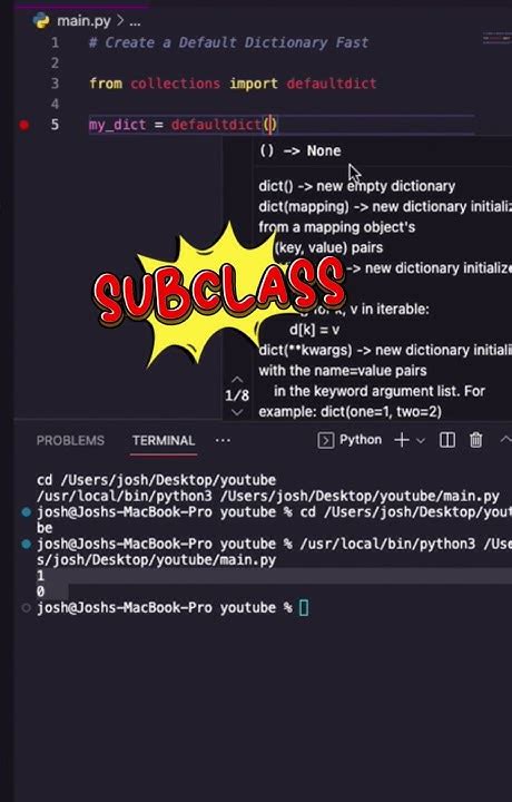 Python How To Make A Defaultdict Quickly And Easily Pythontutorial Shorts Youtube