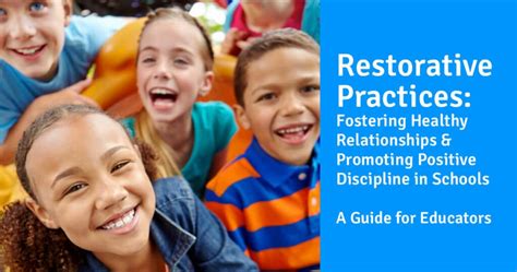 Restorative Practices A Guide For Educators Schott Foundation