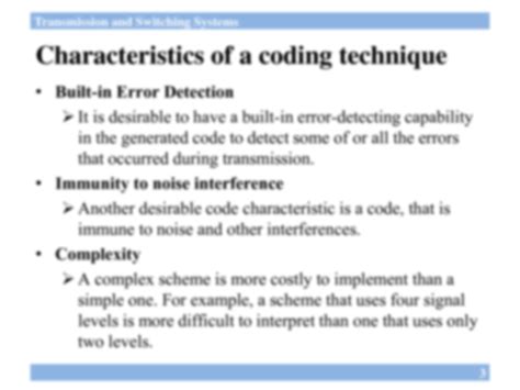 Solution Line Encoding Techniques Characteristics Of A Coding