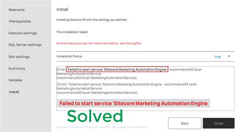 Failed To Start Service Sitecore Marketing Automation Engine