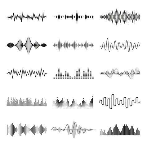 Premium Vector Sound Wave Icon Set Voice Record Icon Set Vector Illustration