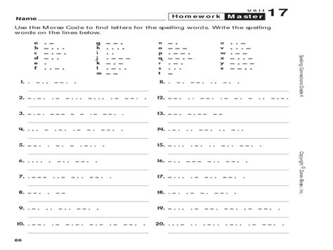 Free Printable Morse Code Worksheets