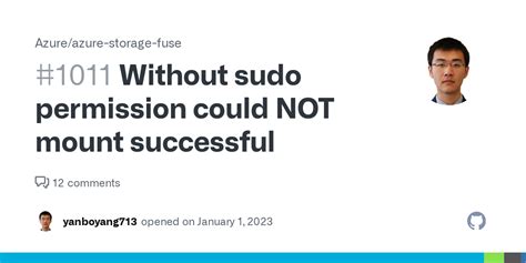 Without Sudo Permission Could Not Mount Successful · Issue 1011