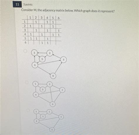 solved consider g the graph below which adjacency matrix