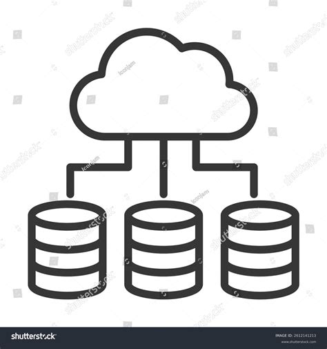 Big Data Icon Vector Illustration Outline Stock Vector Royalty Free