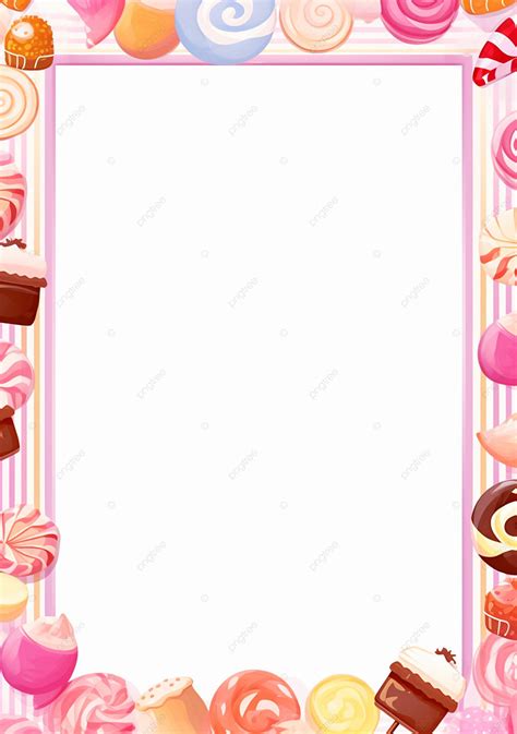 Cute Space Border With Desserts For Text Background Wallpaper Image For