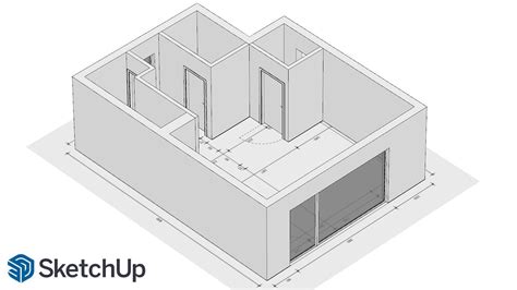 create a 3d model from a floor plan in sketchup walls floors and