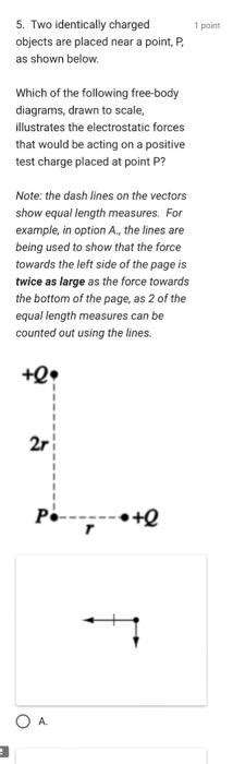 solved 5 two identically charged 1 point objects are placed