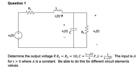 Solved Question 1Determine The Output Voltage If Chegg Com