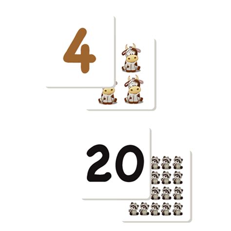 Numbers Memory Game Fluffy Bear