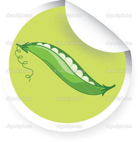 Sticker With Cartoon Peas — Stock Vector © Virinaflora 30387935