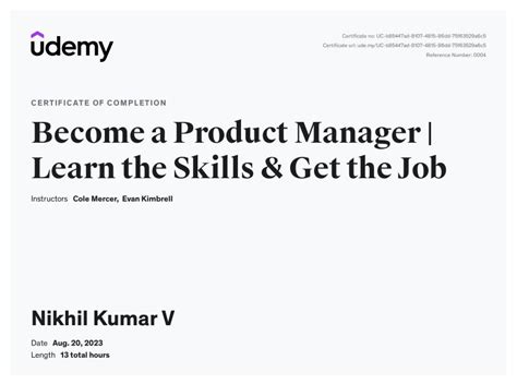 Nikhil Kumar Vinod On Linkedin Just Finished The Course Become A Product Manager By Cole
