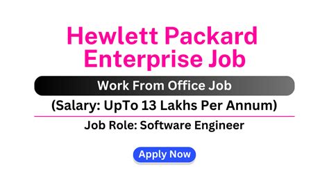 Hewlett Packard Enterprise Job Software Engineer Job Work From
