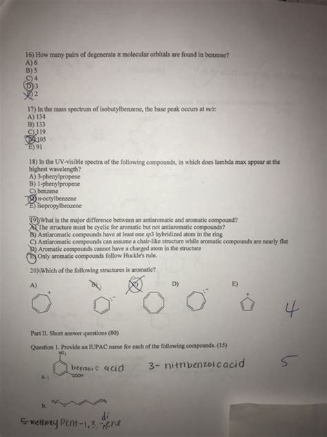 Solved 16 How Many Pairs Of Degenerate X Molecular Orbitals Chegg Com