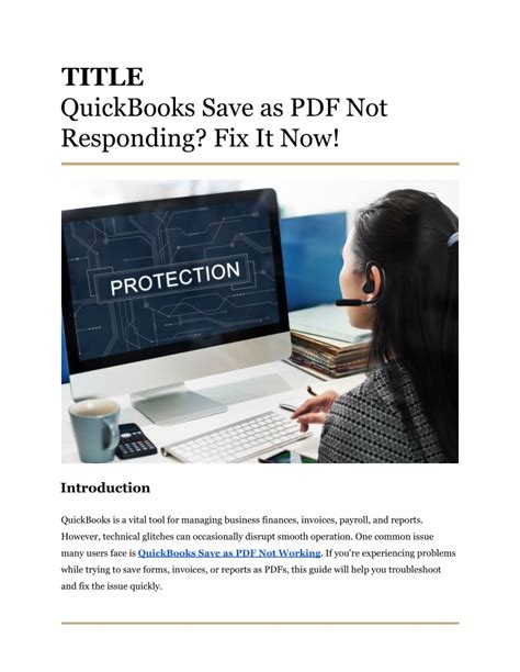 PPT QuickBooks Save As PDF Not Responding Fix It Now PowerPoint Presentation ID 14309495