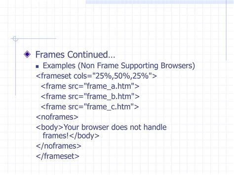 Ppt Html Tutorial Part 2 Tables Forms Frames Powerpoint Presentation