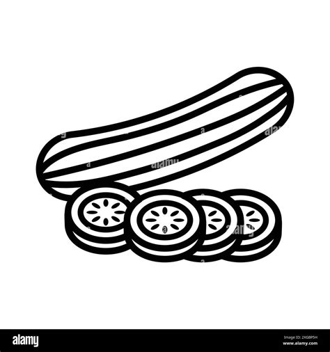 cucumber icon vector design template in white background stock vector