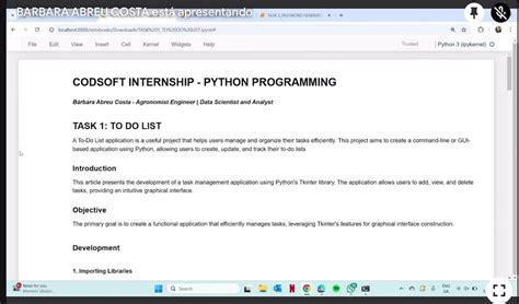 Bárbara Abreu Costa On Linkedin Task1 Pythonprogramming Todolist Codsoft Internship