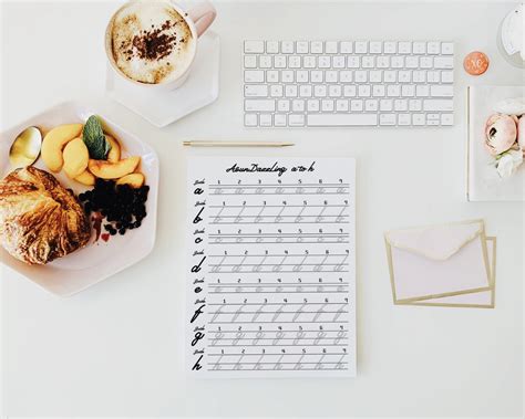 DIY Cursive Handwriting Printable For Adult Cursive Writing Self Teaching Workbook Handwriting