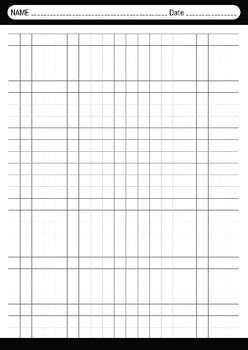 Grid Lined Graph Paper By Juthathip Yimsawat TPT