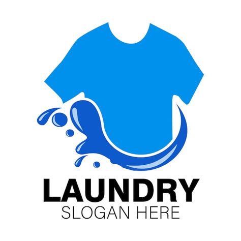 세탁 서비스 로고 디자인 프리미엄 벡터