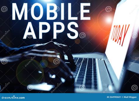 Text Showing Inspiration Mobile Apps Internet Concept Small Programs