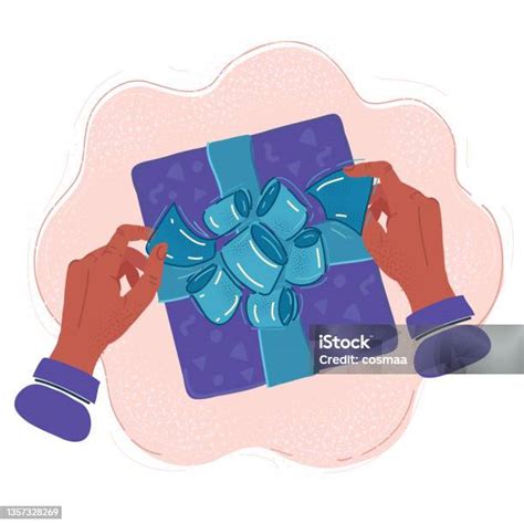 리본과 활 상단 보기와 함께 풀이 없는 선물의 벡터 일러스트 놀라움에 대한 스톡 벡터 아트 및 기타 이미지 놀라움 라벨