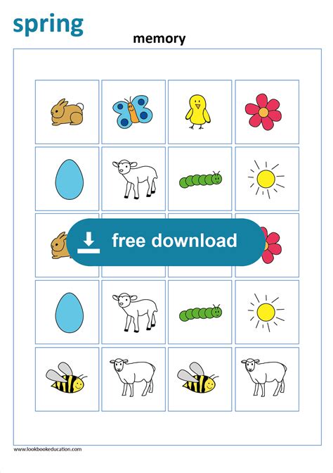 Worksheet Spring Memory Lookbook Education Worksheets Library