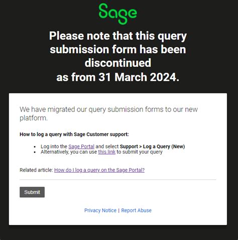 How To Log A Query With Sage Support New Platform Active Announcements Sage Vip Classic