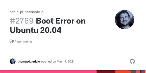 Boot Error On Ubuntu 2004 · Issue 2769 · Sonic Pi Netsonic Pi · Github