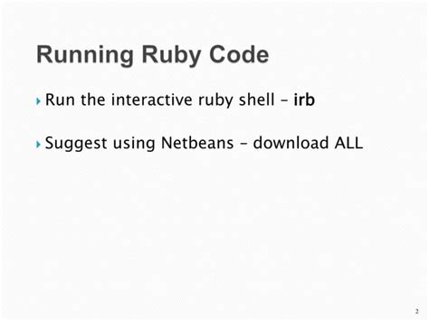 learn ruby intro ppt