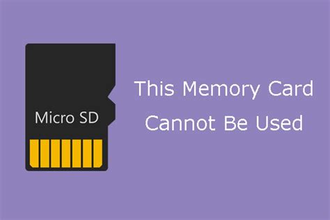 How Do I Fix The This Memory Card Cannot Be Used Error MiniTool