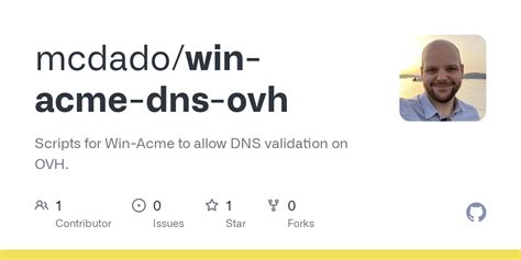 Github Mcdadowin Acme Dns Ovh Scripts For Win Acme To Allow Dns Validation On Ovh