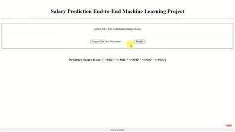 Salary Prediction End To End Machine Learning Project Source Code Vtupulse