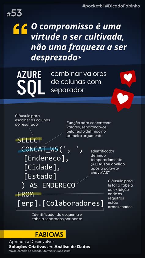 053 Combinar Valores De Colunas Com Separador No Azure Sql