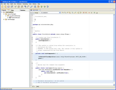 GUI Building In NetBeans IDE