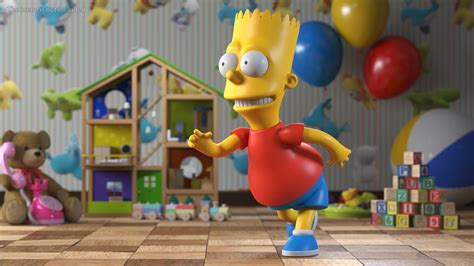 Bart Simpson Running Pose 3d Model 49 3ds Blend C4d Fbx Max Ma Lxo Obj Free3d