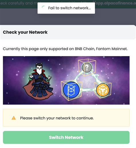 Cant Switch Networks On Alapaca Finance · Issue 2786 · Tahowalletextension · Github