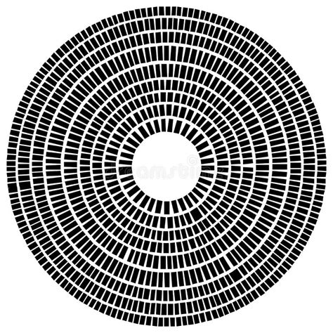 Circle Made Of Rectangles Irregular Circular Element Stock Vector