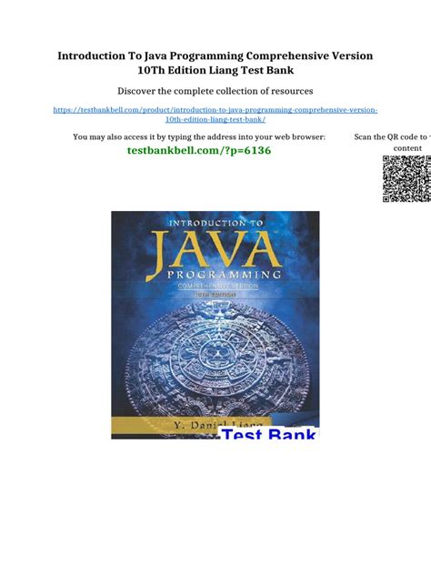Introduction To Java Programming Comprehensive Version 10th Edition