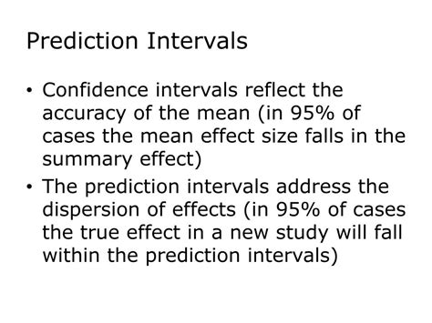 Ppt Eval 6970 Meta Analysis Heterogeneity And Prediction Intervals Powerpoint Presentation