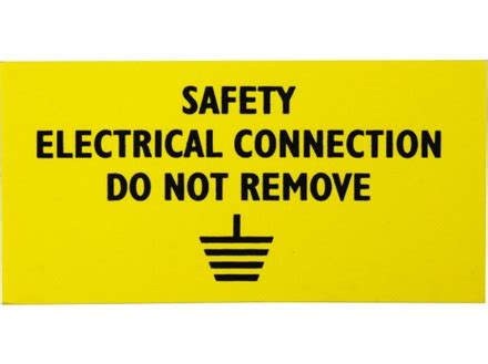 Safety Electrical Connection Do Not Remove Label ESS1 Label Source