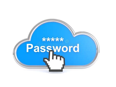 Password Button Cloud Stock Illustration Illustration Of Seal 138436179