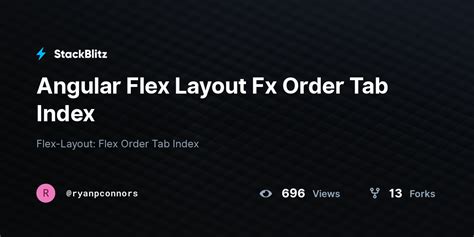 Angular Flex Layout Fx Order Tab Index Stackblitz